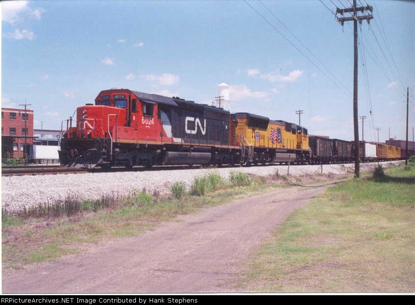 CN 6024 leading A745 on a hot day in 2003